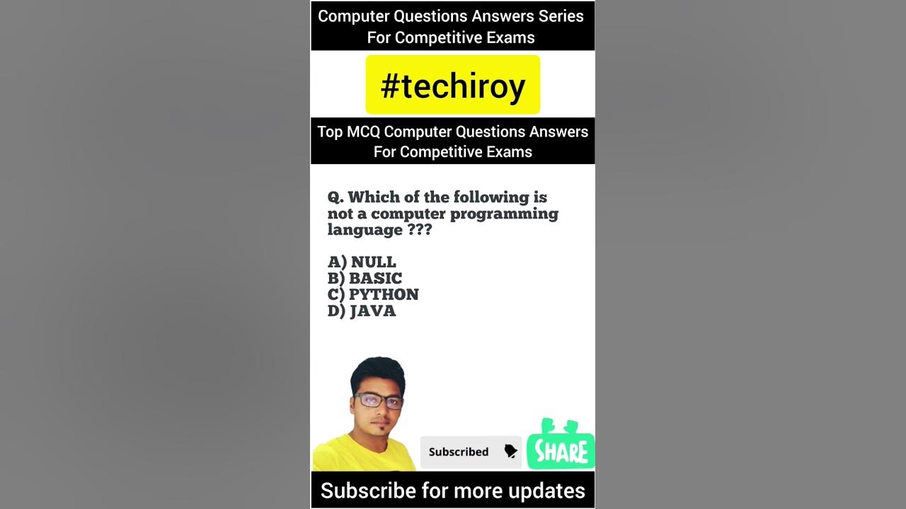 Computer Questions Answers Series for Competitive Exams | Computer MCQ and G.K for Competitive ...