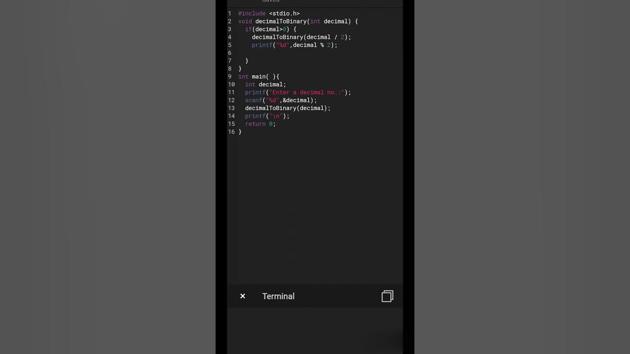 Program To Convert Decimal Number Into Binary Number In C Shorts Youtube