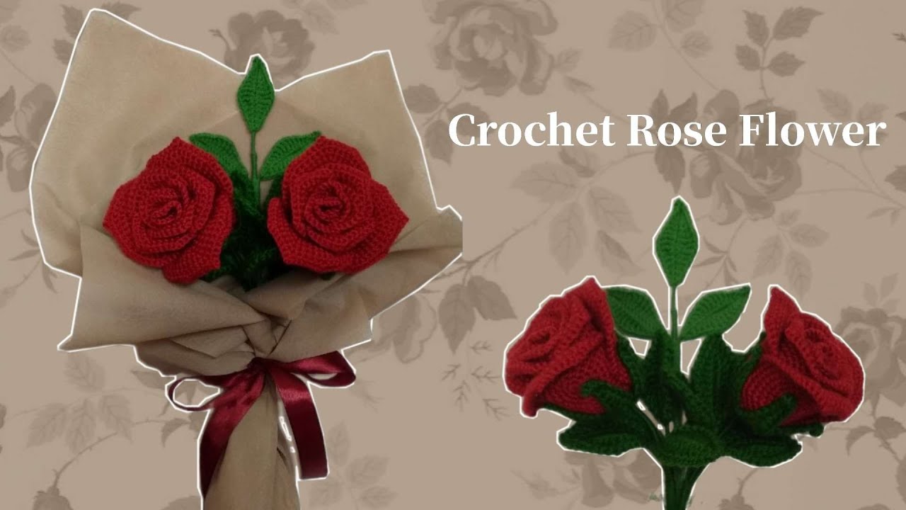 How to crochet an Elegant Rose flower | Step-by-step Tutorial | part 2 ...