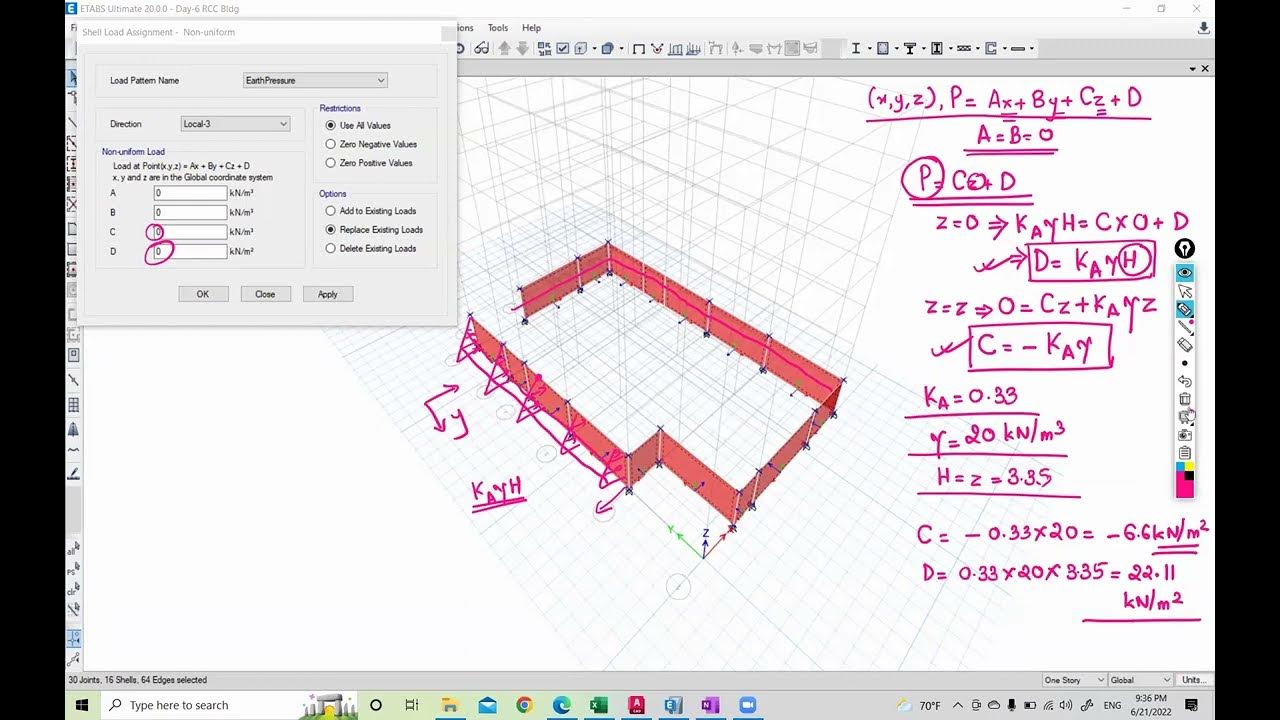 How to Apply Soil Pressure Load to Basement Walls in CSI ETABS ? - Clip ...