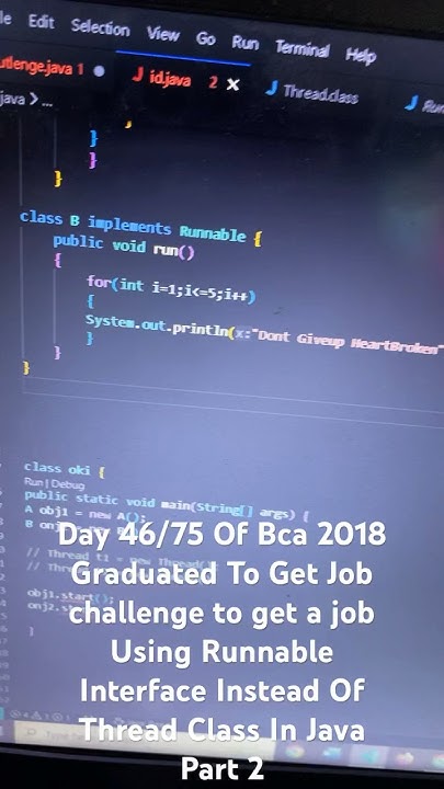 using runnable interface in java #runnableinterface #runnable #thread # ...