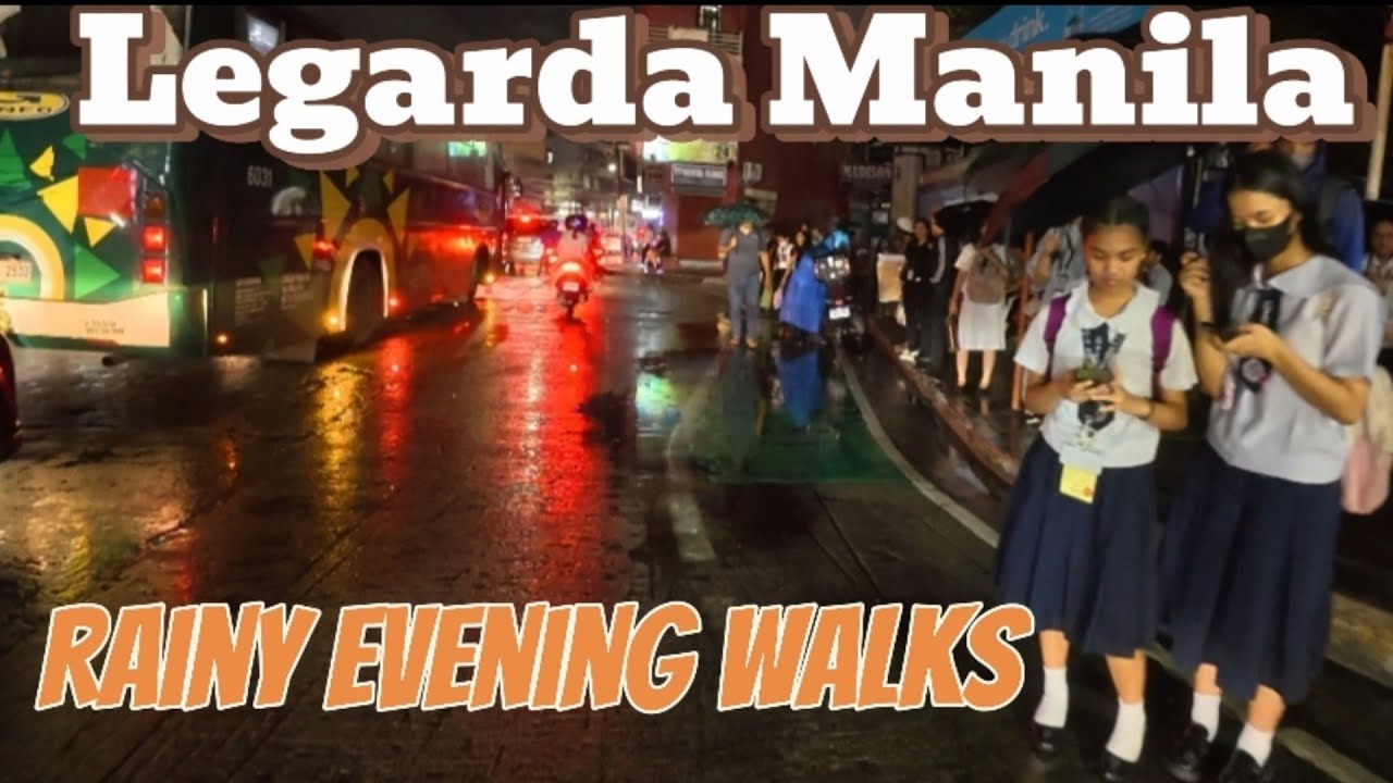 [4k] Legarda Manila Philippines|Rainy Evening Street Walk Around - YouTube