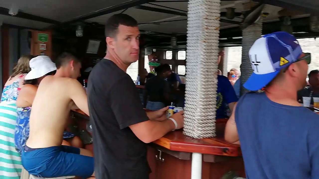 Welcome to Calico Jack's Floating Bar & Swimming Hole at Bermuda - YouTube