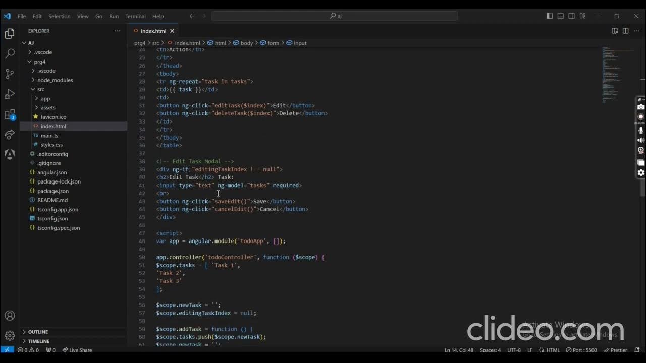 Angular JS and Node JS (21CSL581) Program 6 - YouTube