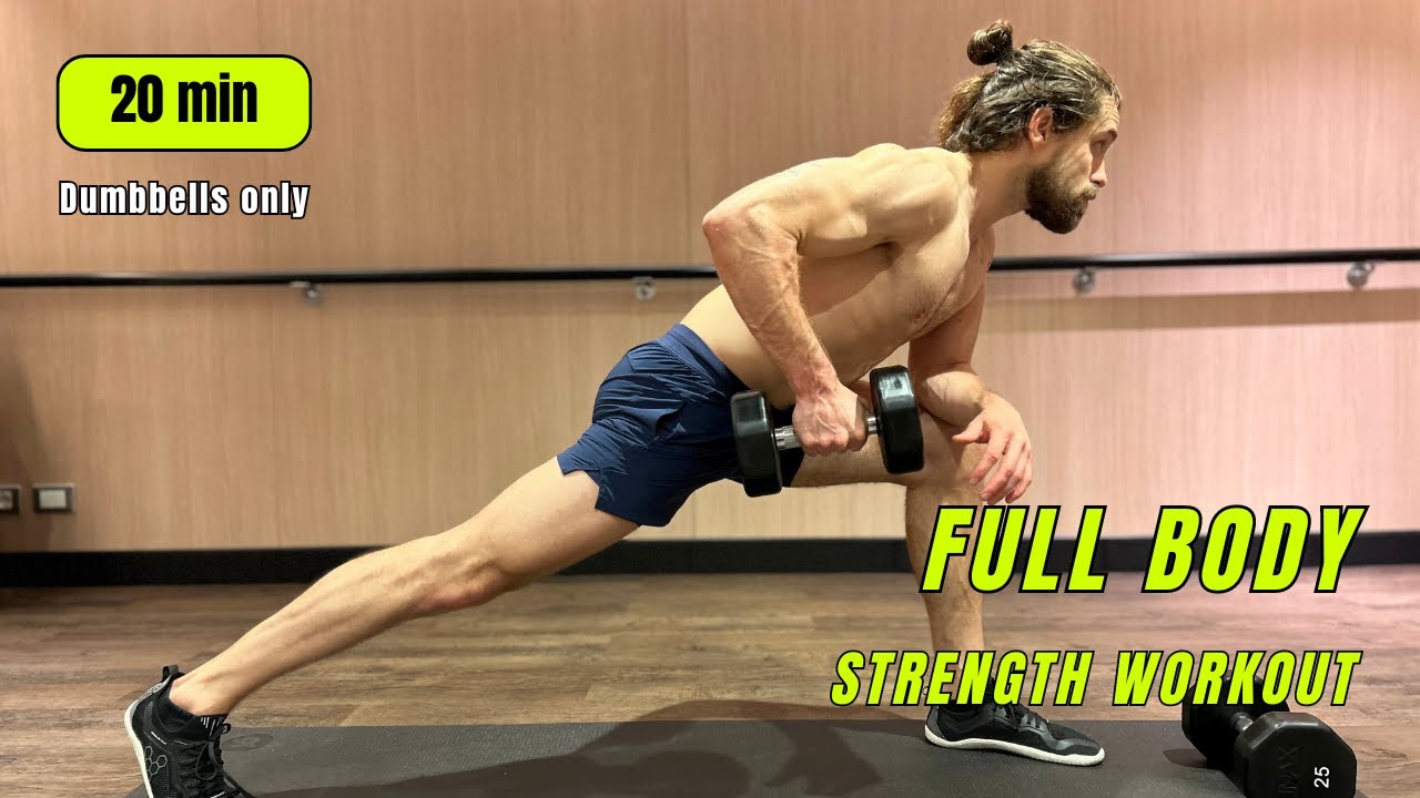 20 Min Full Body Strength Workout + Finisher - No Repeats, Build Muscle ...