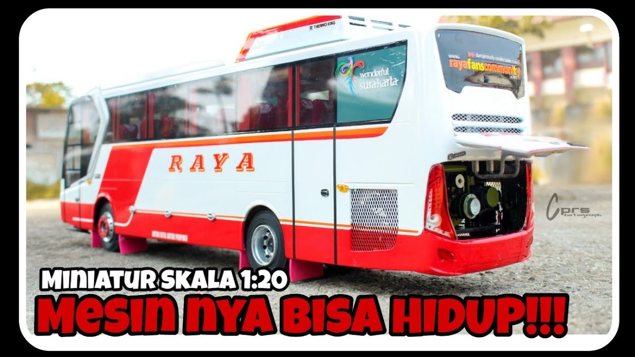 Miniatur Bus RAYA Super Detail !!! - YouTube