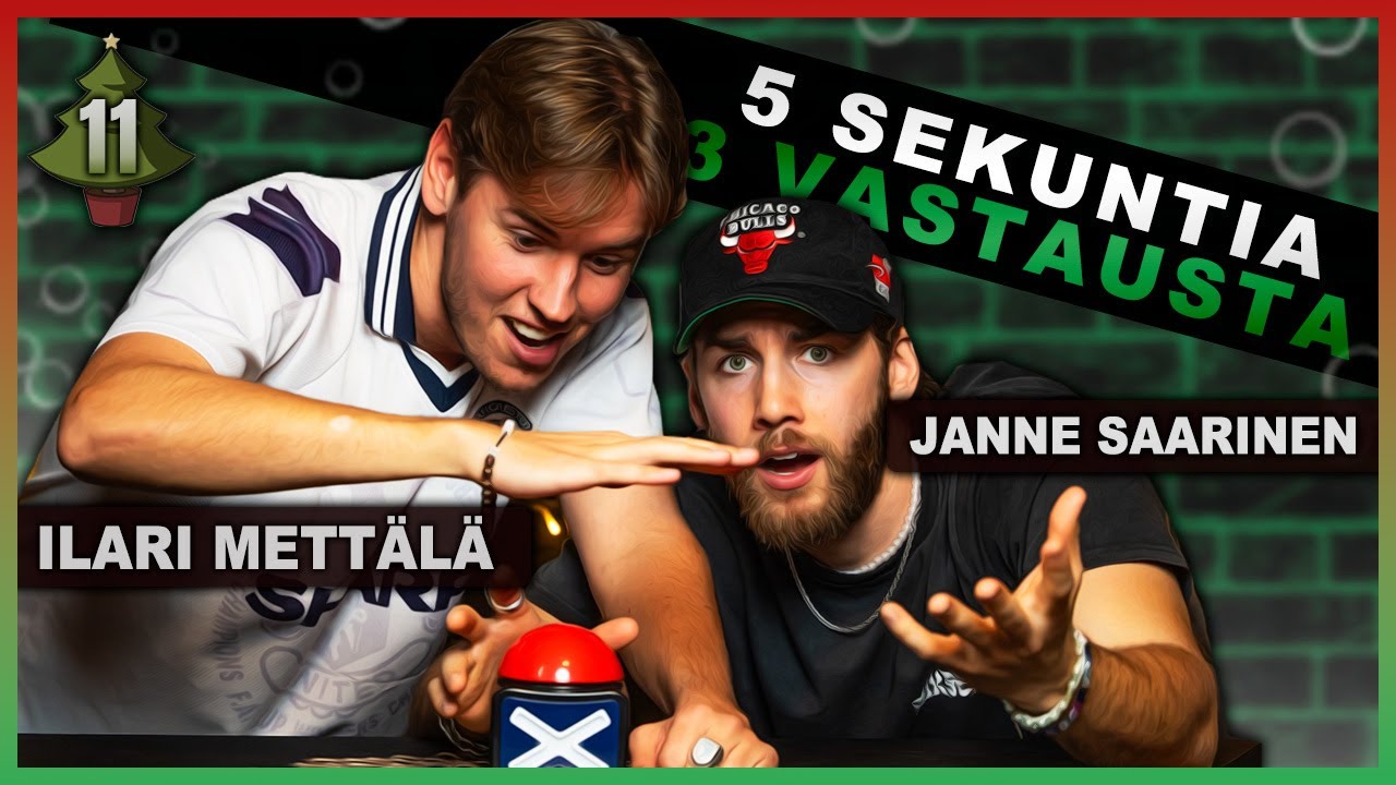 5 SEKUNTIA, 3 VASTAUSTA ft. Janne Saarinen & Ilari Mettälä - YouTube