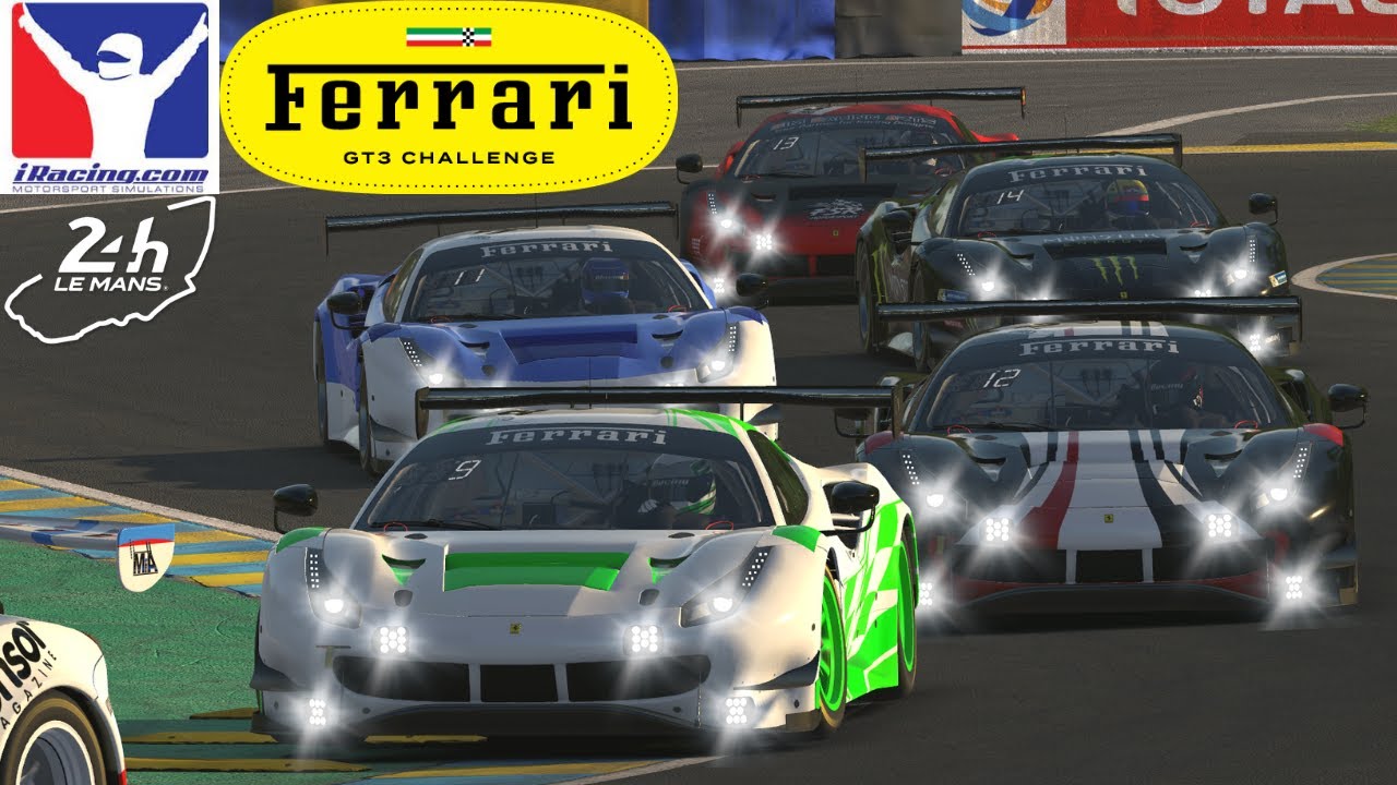 iRacing Ferrari GT3 Fixed Challenge LeMans my first race at this track ...