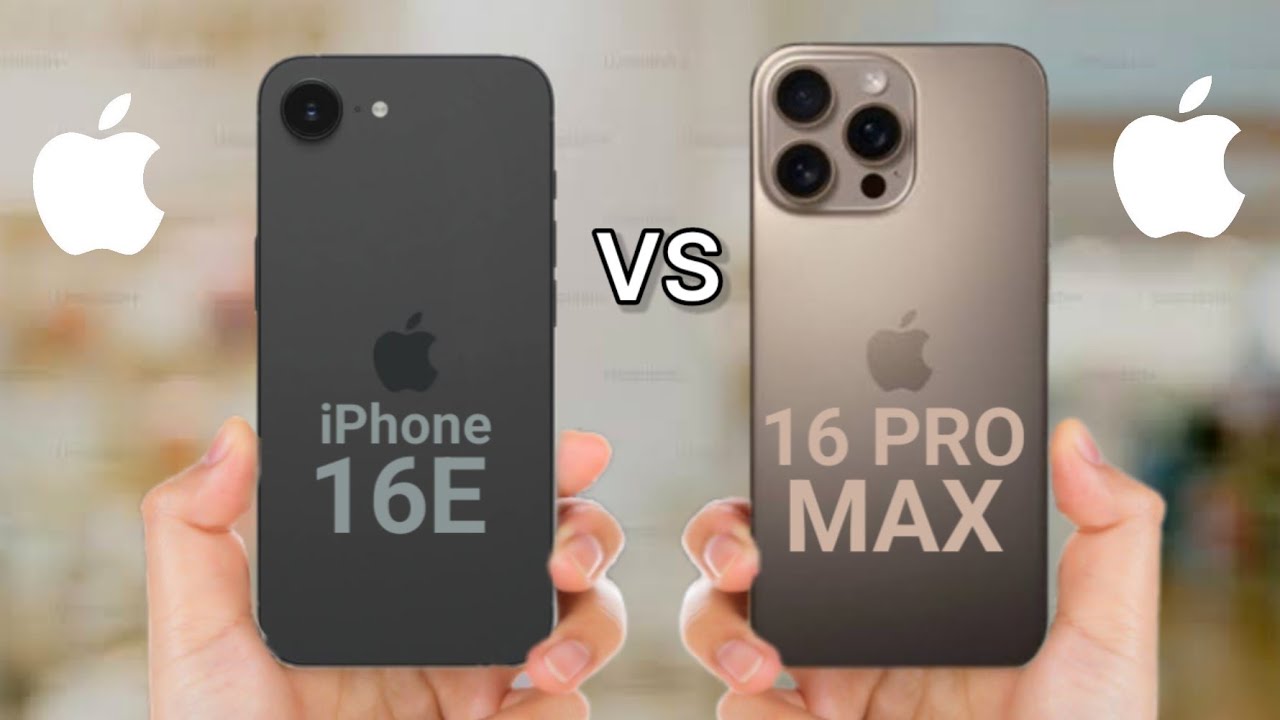 Apple iPhone 16E Vs iPhone 16 Pro Max - YouTube