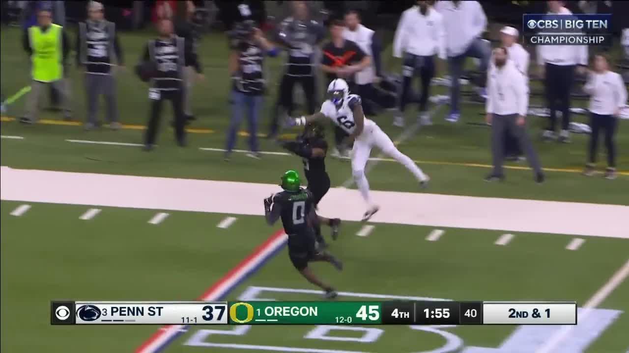 Nikko Reed Picks it Off vs. Penn State | Oregon Football | 12/07/2024 ...