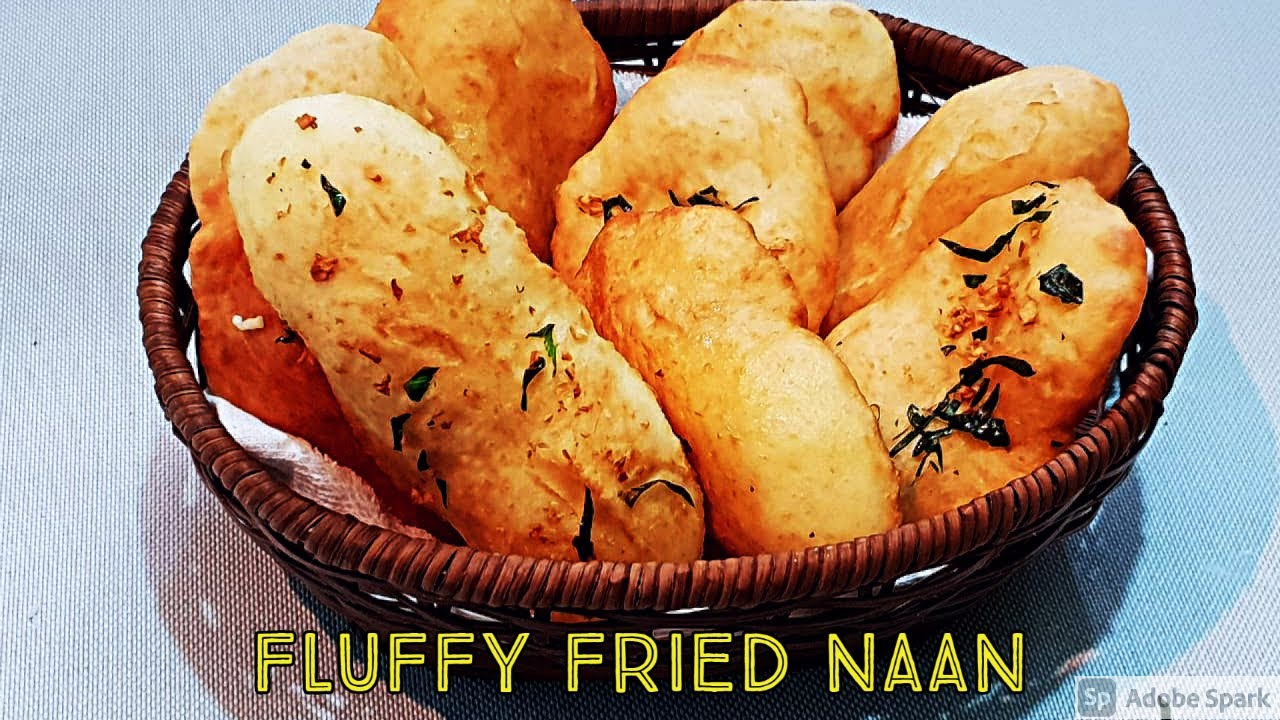 Fluffy Fried Naan | Garlic Naan | Indian Bread | Naan - YouTube