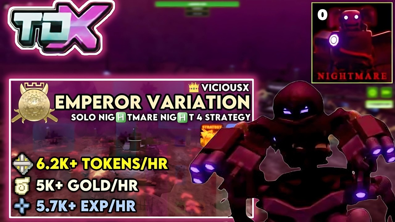 ViciousX Emperor Variation Chapter 4 Solo STRATEGY in TDX [Roblox ...