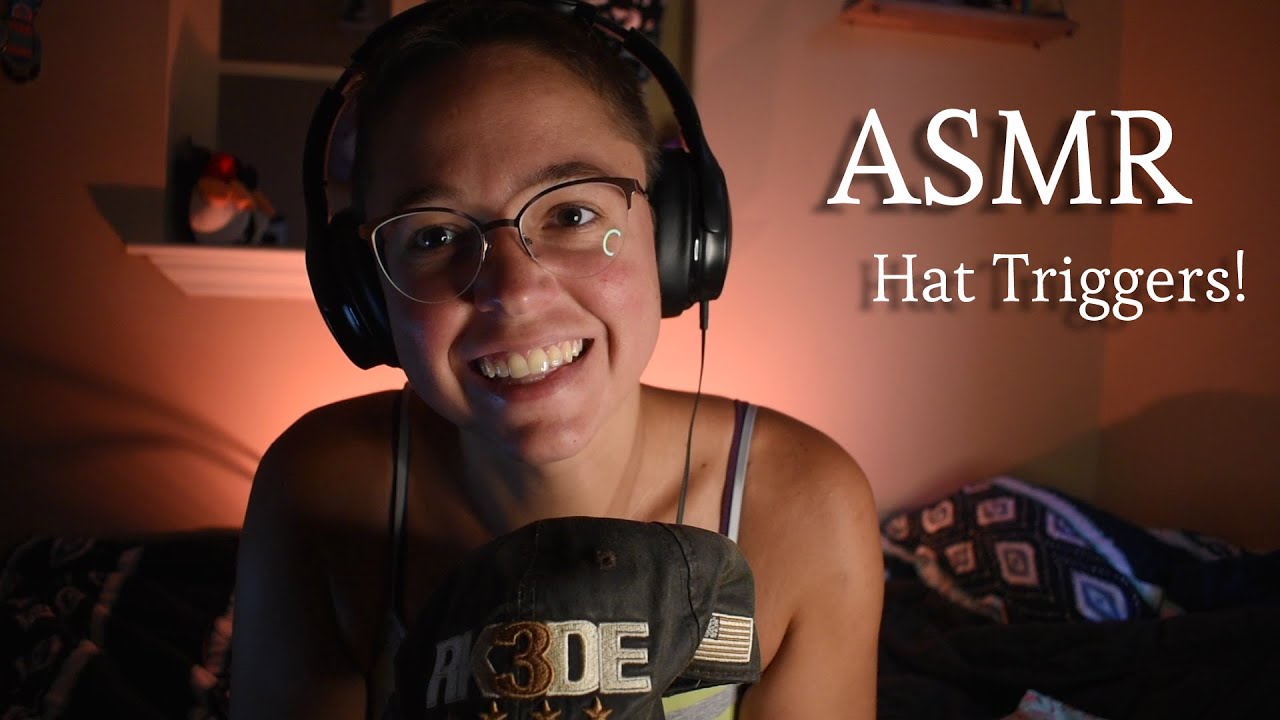 Soft Spoken ASMR | Hat Triggers 🧢 (w/ Real Background Thunder ⛈️) - YouTube
