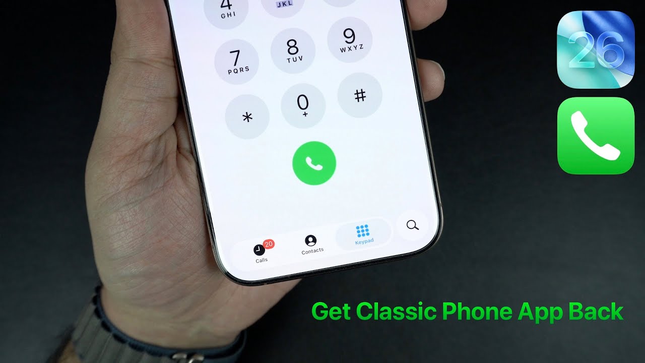 How to Get Classic Look of Phone App Back in iOS 26 | Recents Tab in ...
