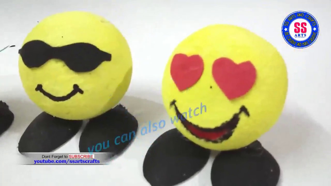 DIY Making smiley Emojis |Foam smiley Room Decor ideas |How to make ...