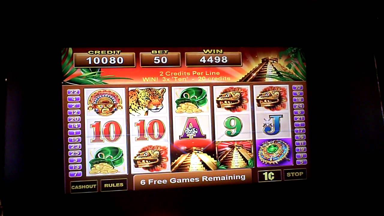 Aztec fortune Slot Machine Bonus(2) - YouTube