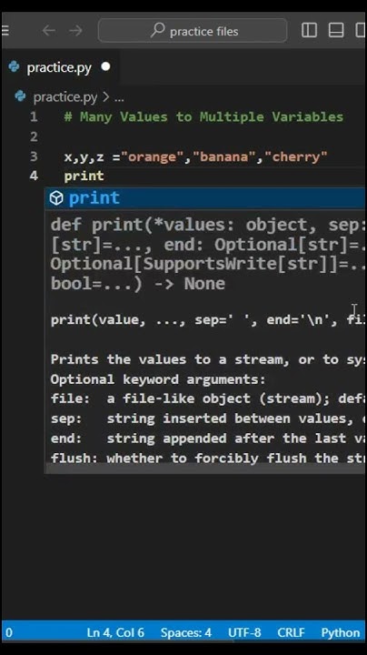 Many Values To Multiple Variables Python Code Coding Programming Python3 Pythontutorial