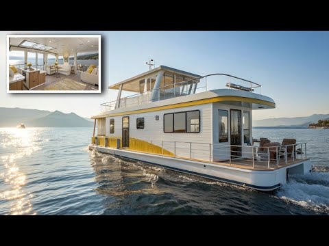 🚤 FULL TOUR & REVIEW: PATIO CRUISER CLASSIC HOUSEBOAT 🛥️ | LUXURY ON ...