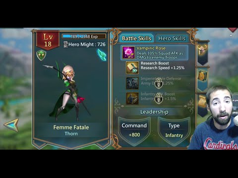Lords Mobile New Hero Femme Fatale REVIEW!!! - YouTube