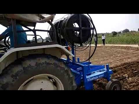 Drip Laying Machine 2 Rolles at 1 time - YouTube
