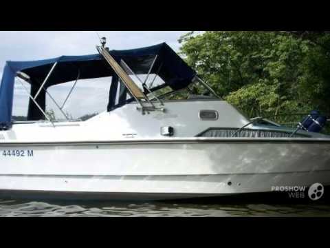 Fjord 24 weekender power boat, cabin boat year - 1978 - YouTube
