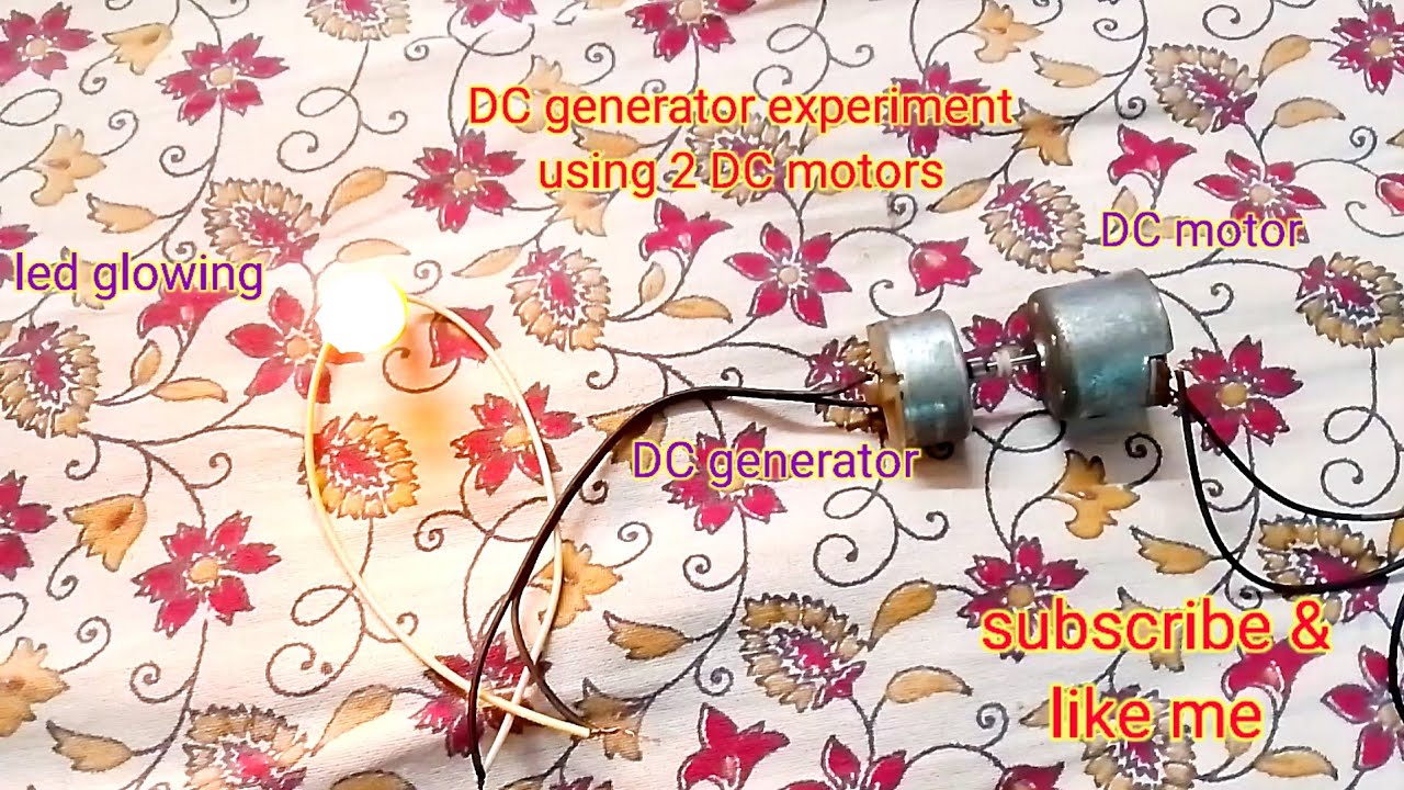 experiment with 2 motor back to back for power generation testing with ...