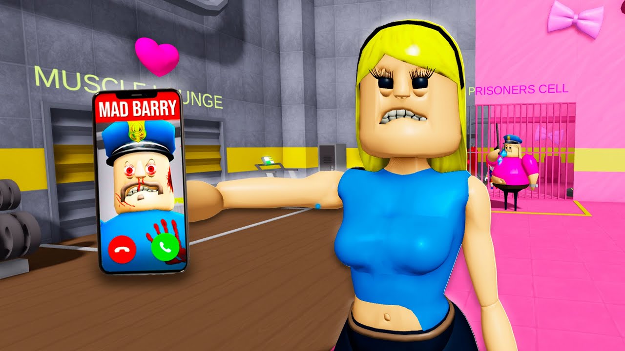 Playing with ITEMS! MAD BARRY CALL BARRY WOMAN in BARRY'S PRISON RUN ...