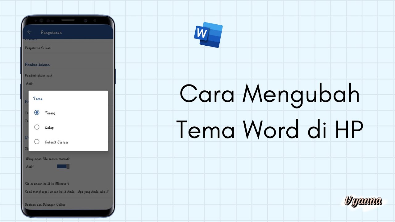 Cara Mengubah Tema Word di HP | Vyanna - YouTube