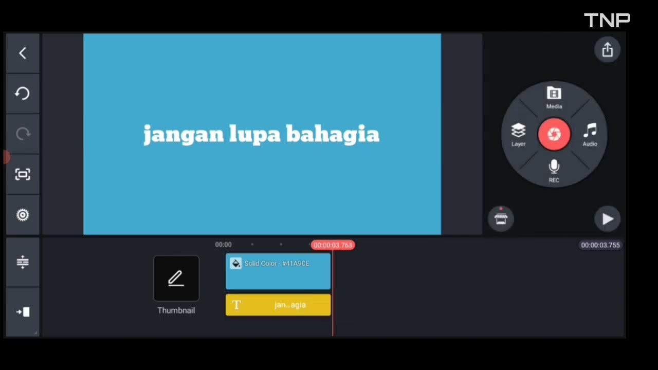 cara mudah buat RUNNING TEXT di apk KINEMASTER • TNPstory - YouTube