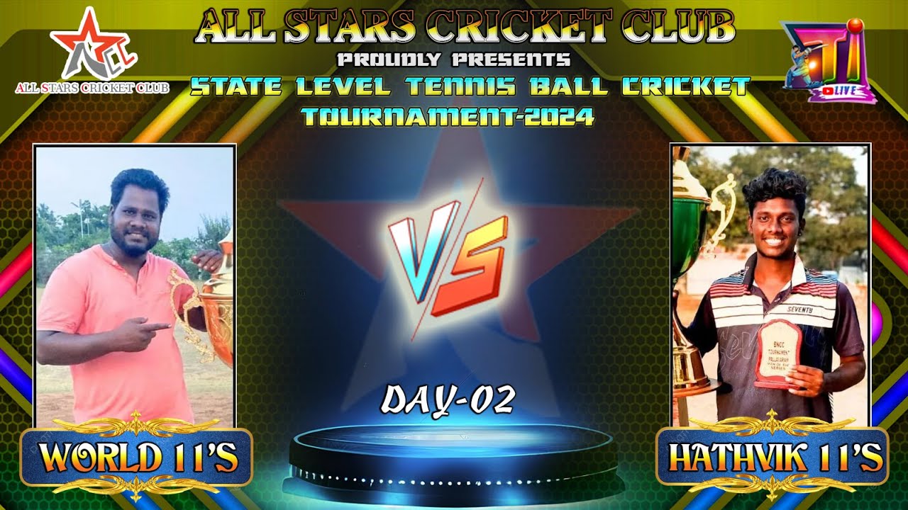 ALL STARS CRICKET CLUB || STATE LEVEL TENNIS BALL CRICKET 150K || DAY ...