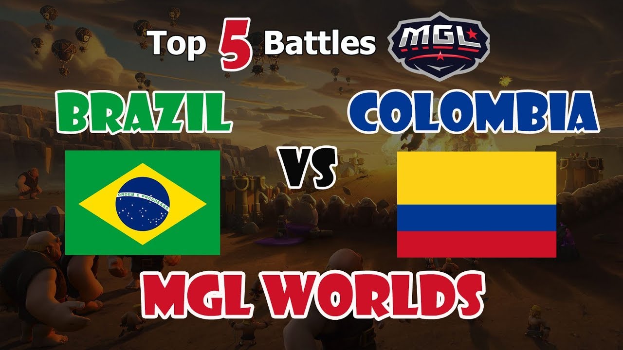 Brazil vs Colombia Clash Royale 🏆🏆🏆 Top 5 Battles MGL Worlds 🔑🔑🔑 Top 64 ...
