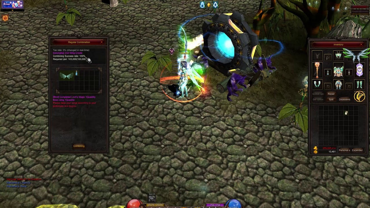 Mu Online. Creating 2 lvl Wings with Lochs Magic Solution. Season 13 ...