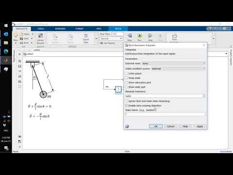 Matlab simulink model of a Simple-Pendulum model - YouTube