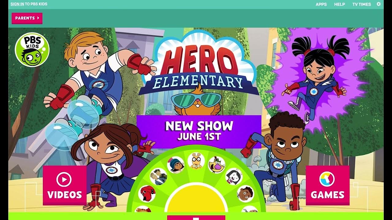 PBS KIDS Hero Elementary homepage takevoer - YouTube