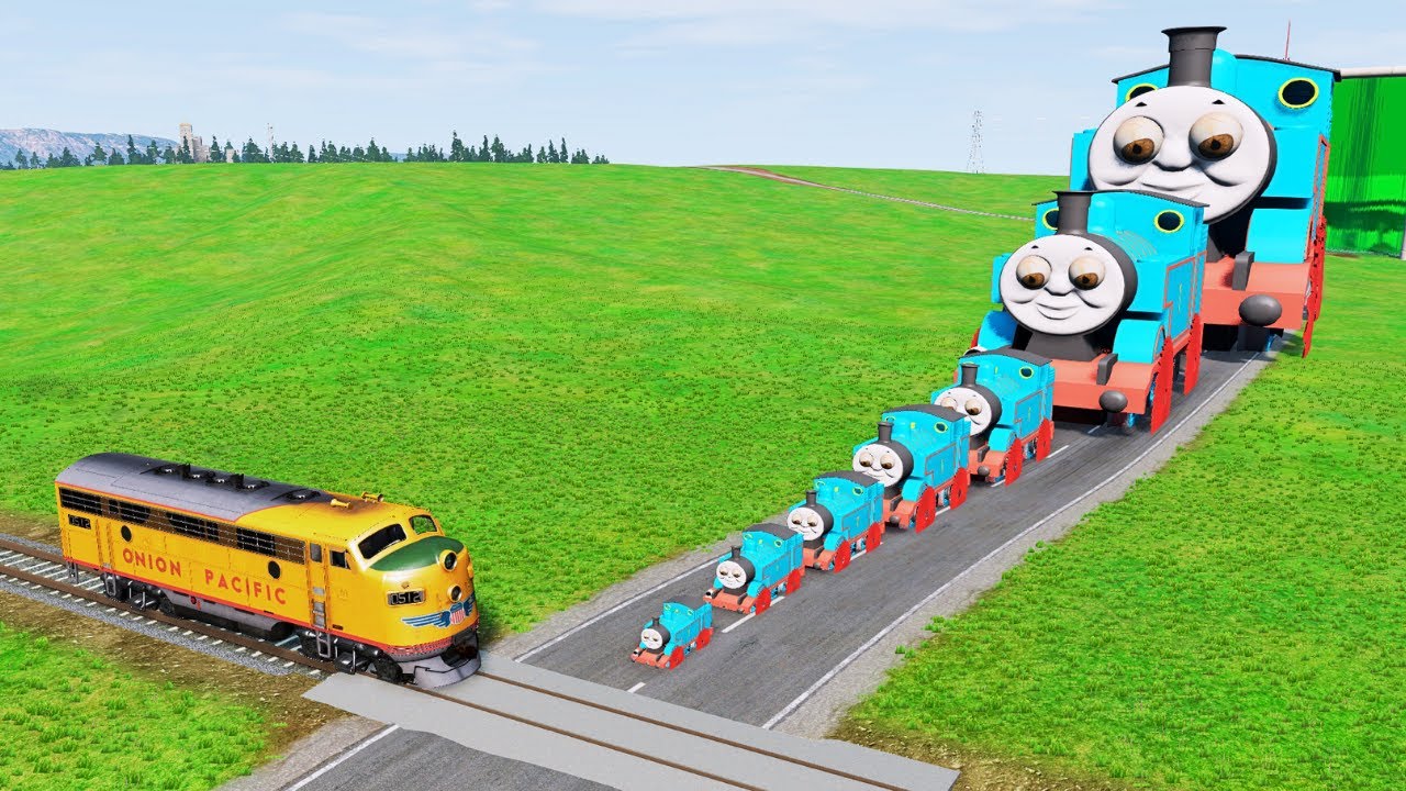 Small to Big Thomas the Tank Engine vs Train- BeamNG.drive #Level_02 ...