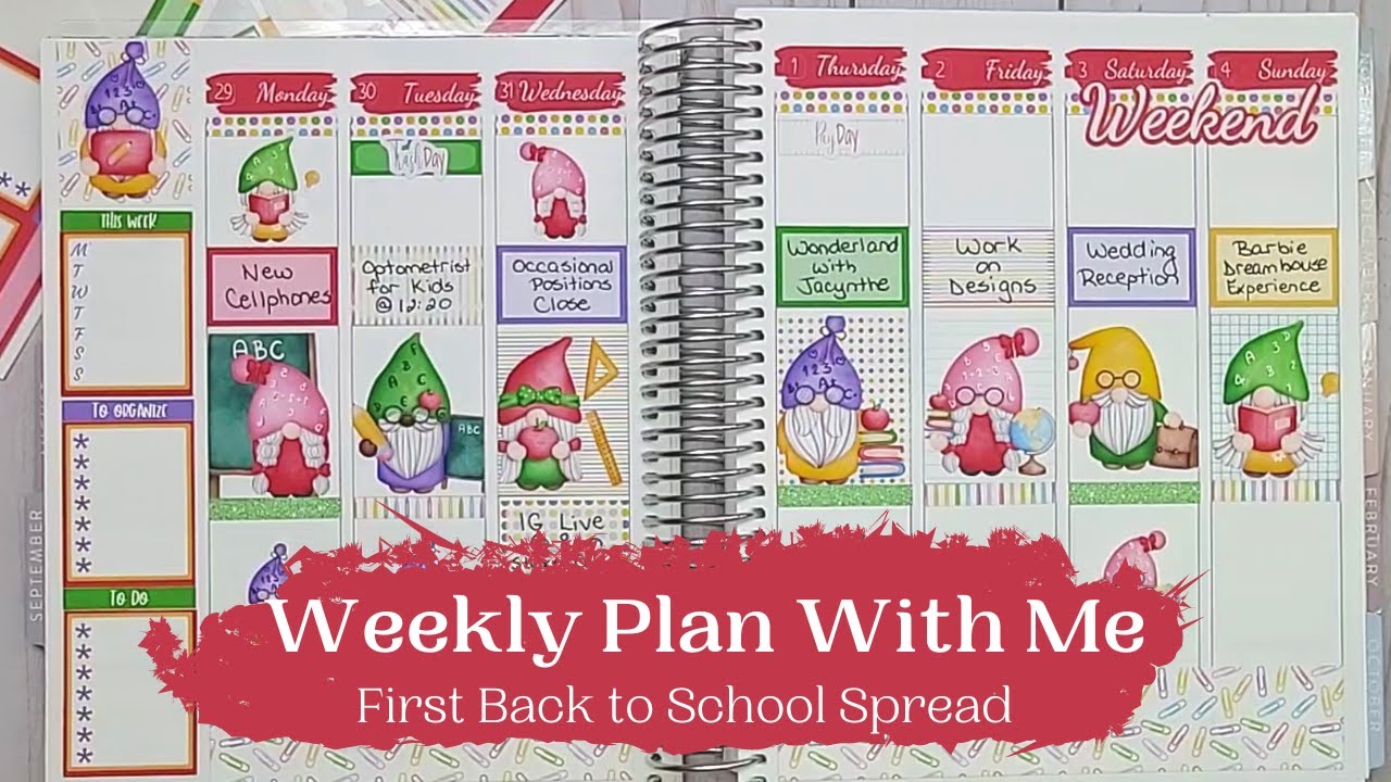 Weekly Plan With Me | August 29th to September 4th | Back to School ...