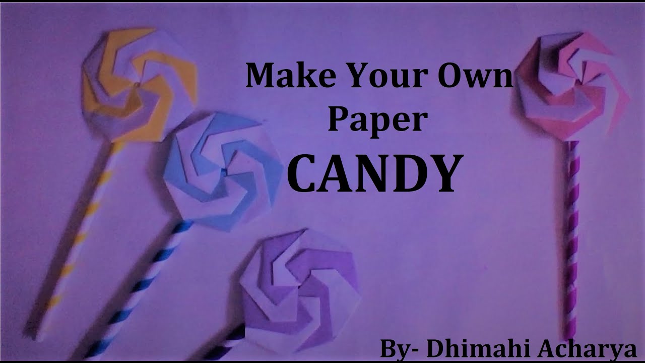 DIY Paper Lollipop | learn how to make very simple paper lollipop ...
