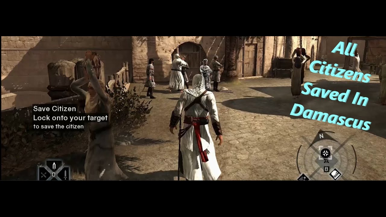 Assassin's Creed 1 : All Citizens Saved In Damascus - YouTube