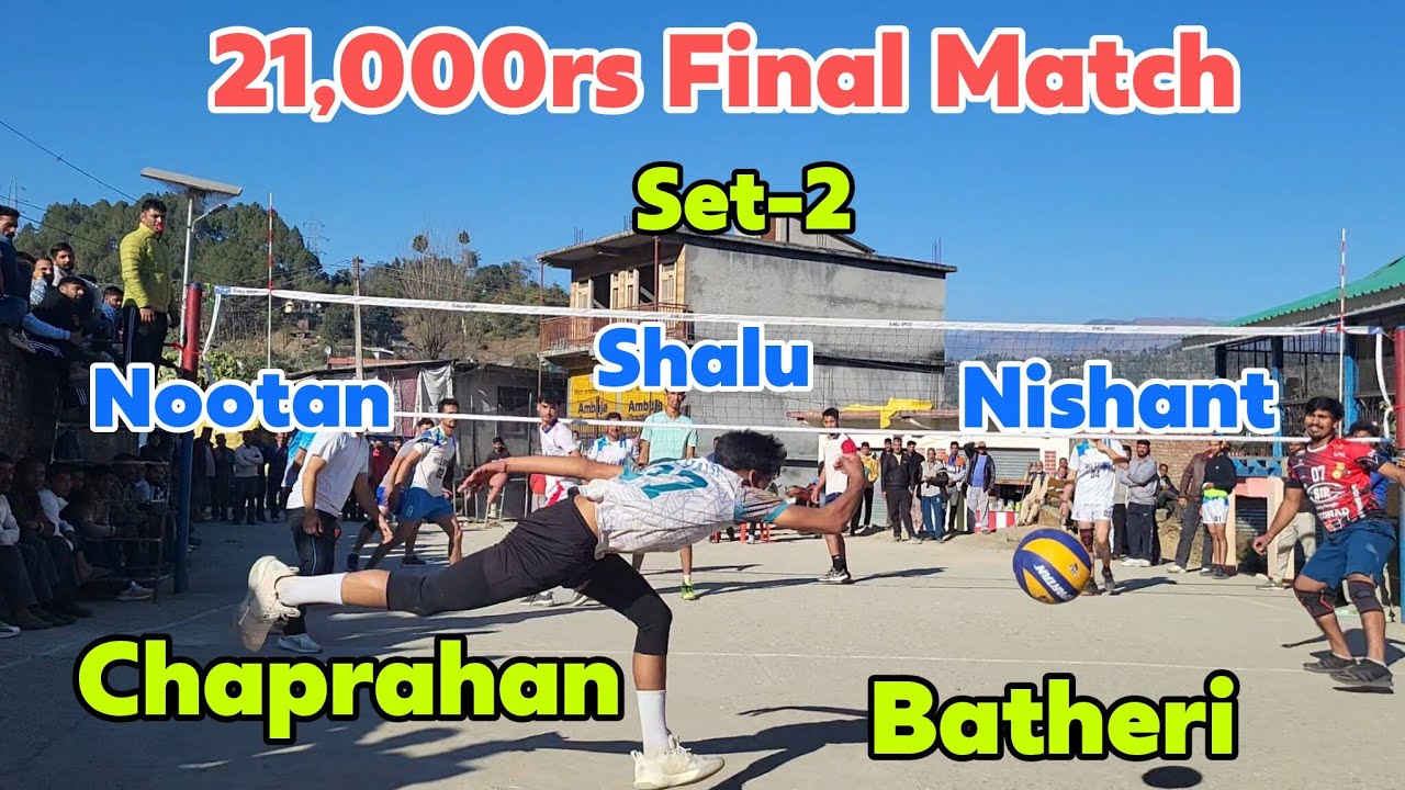 21,000rs Final Match 🔥 Chaprahan vs Batheri🔥 high voltage volleyball ...