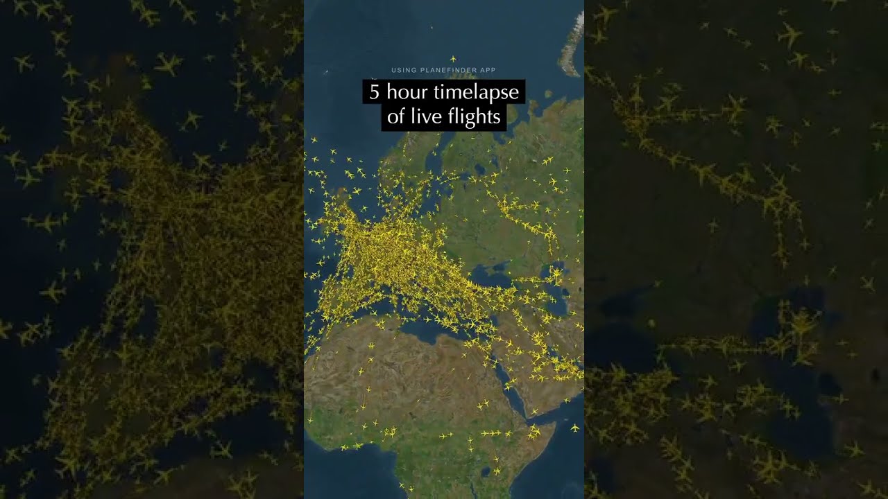 5 Hour Timelapse Of Live Flights Using Plane Finder App #shorts - YouTube