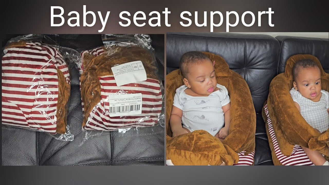 Baby sofa support seat: The twins are sitting with support @ 4months ...