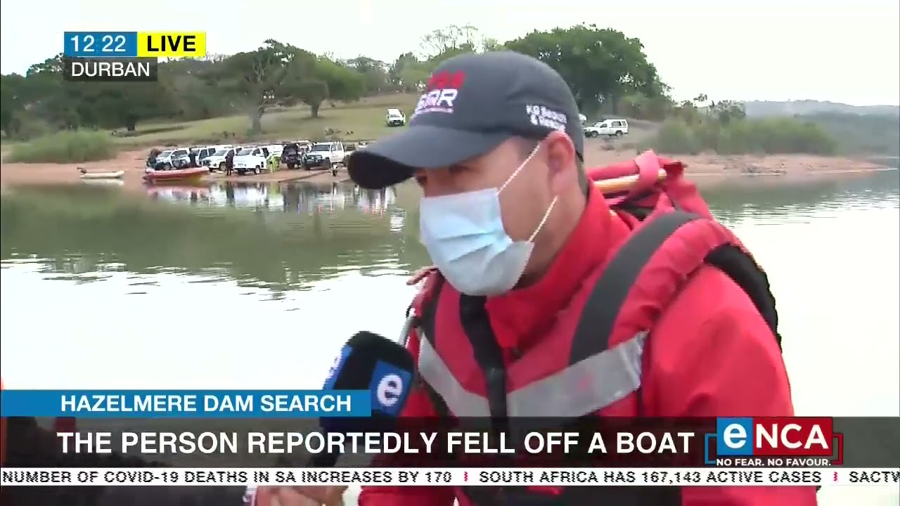 Hazelmere Dam search | A person reportedly fell off a boat - YouTube