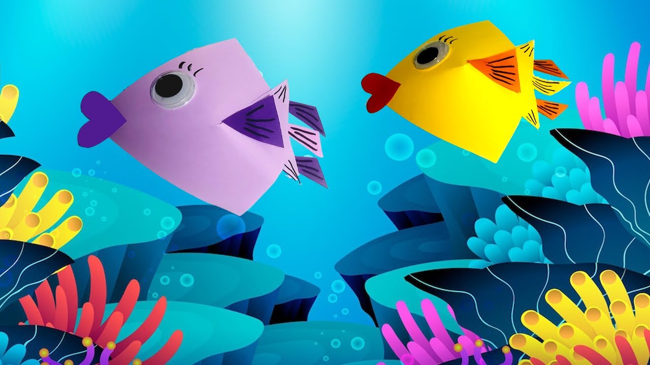 DIY How to make a paper fish | Paper Crafts | Origami fish - YouTube