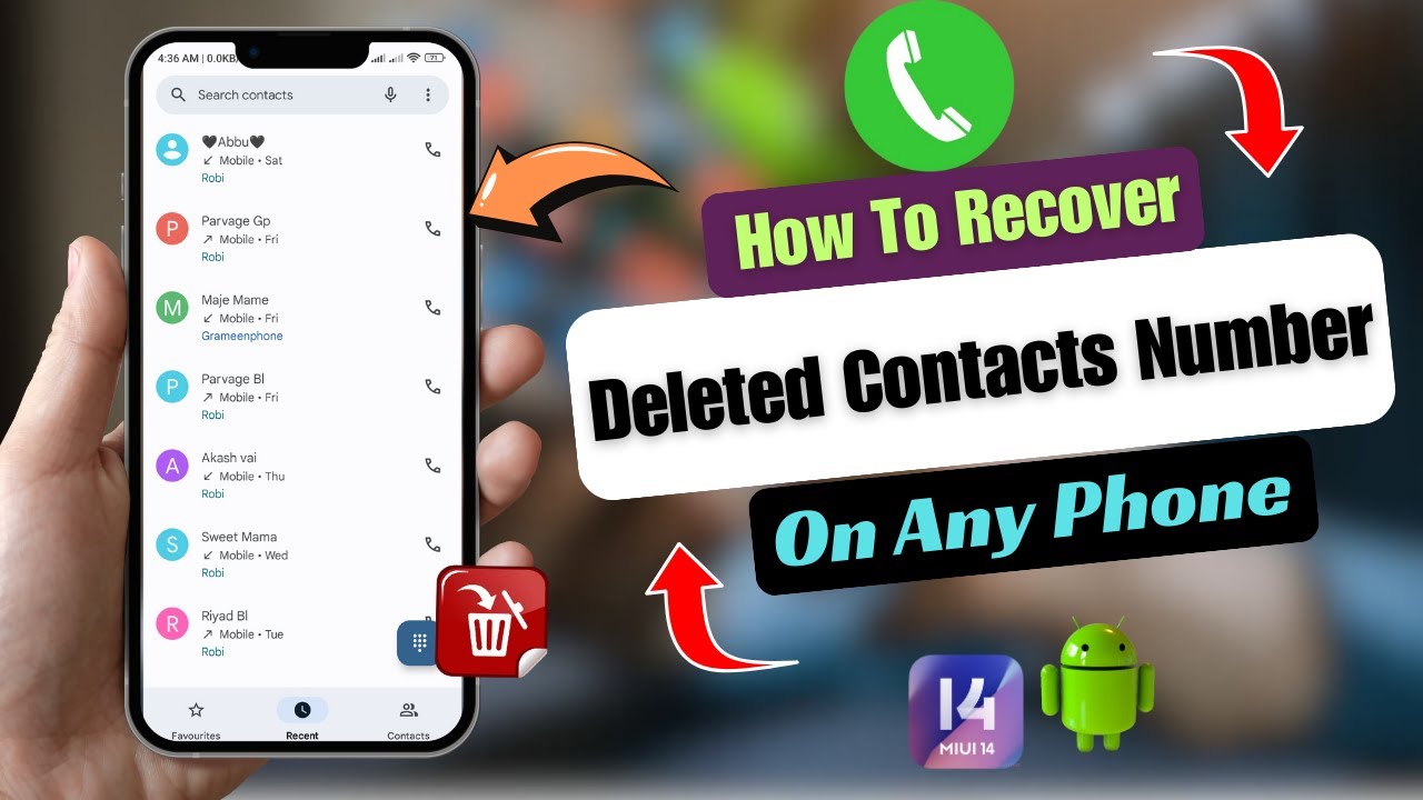 How To Recover All Deleted Contacts Number On Android - YouTube