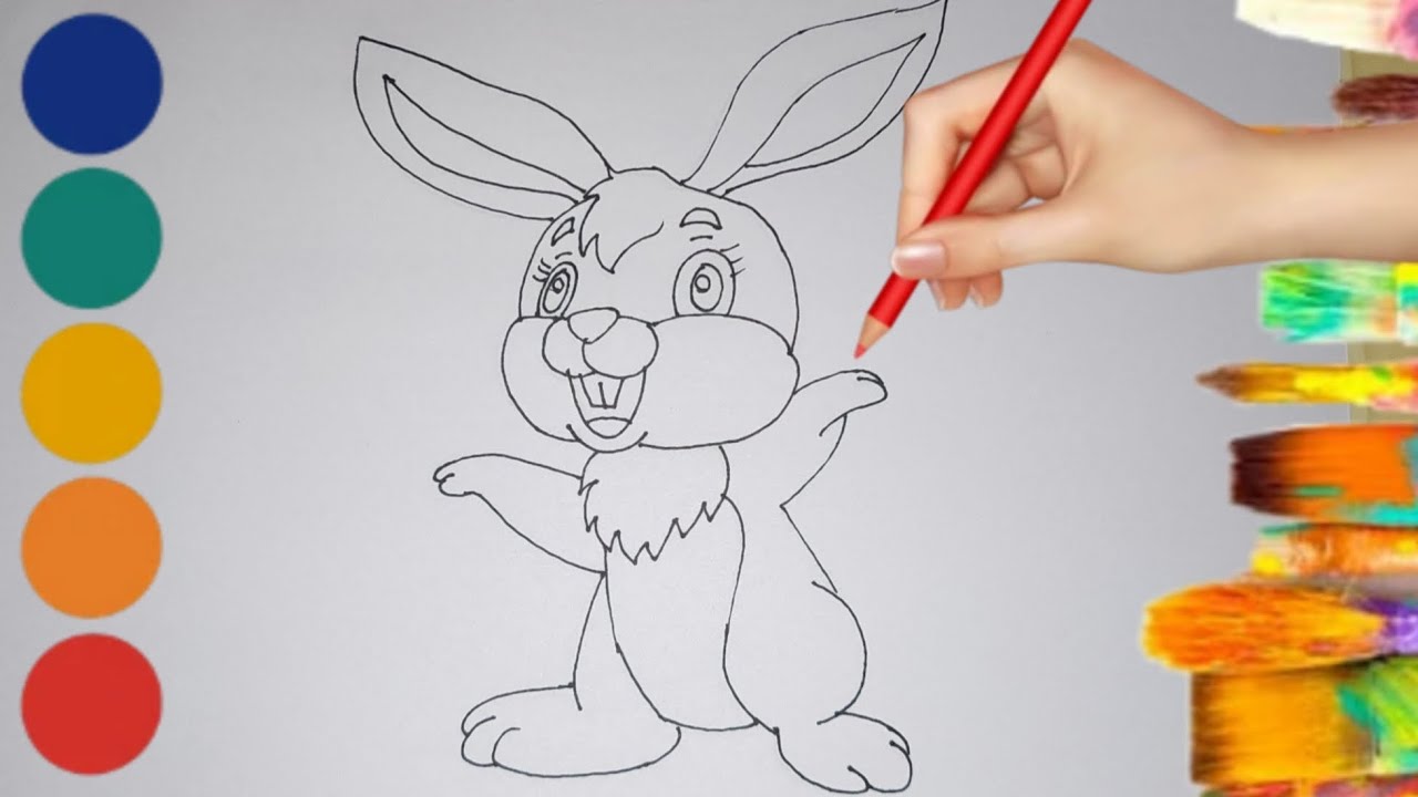 How to Draw a Bunny | Tutorial Bunny Drawing | Cartoon Bunny Drawings ...