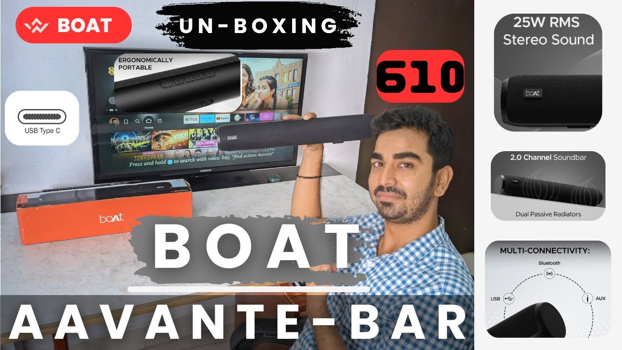 Boat Aavante Bar 610 Unboxing And Review | Best Soundbar Under 2000 In ...