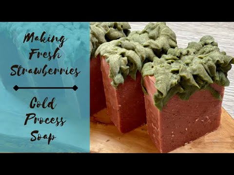 Fresh Strawberries Cold Process soap, All natural soap, fresh seasonal ...