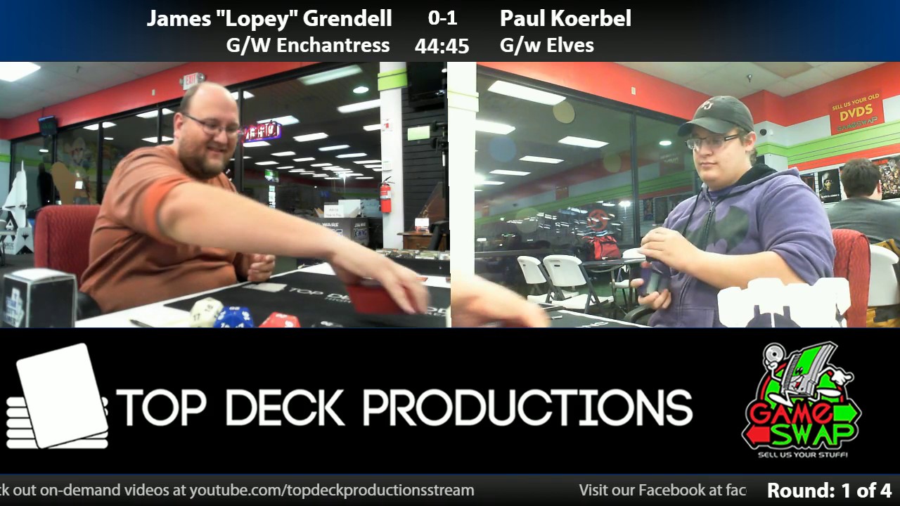 Modern 11/22/16: James 'Lopey' Grendell(G/W Enchantress) vs Paul ...
