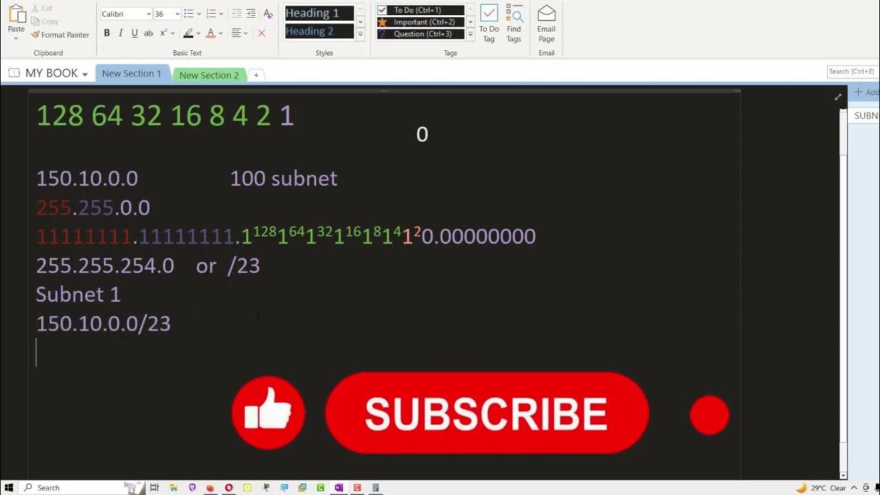 How To Calculate Subnet For Ip Address Version 4 Part 3 Youtube