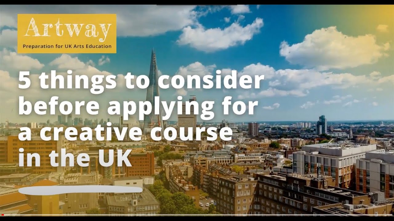 How to get in to the UK's top art, design & media courses - YouTube